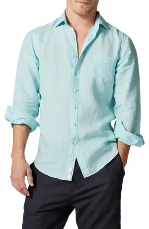 Rodd & Gunn Coromandel Button-up Linen Shirt Capri