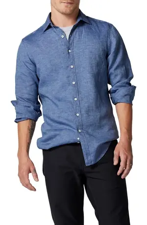 Rodd & Gunn Coromandel Button-up Linen Shirt Storm