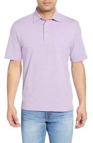 Johnnie-o Heathered Original Regular Fit Polo Aster