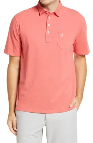 Johnnie-o Heathered Original Regular Fit Polo Cherry