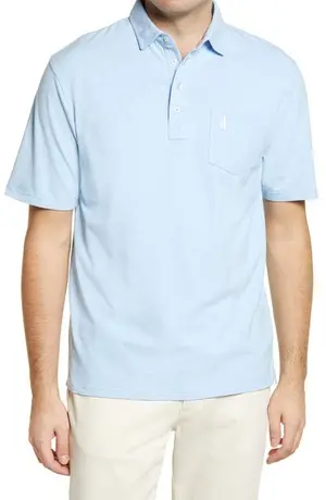 Johnnie-o Heathered Original Regular Fit Polo Gulf Blue
