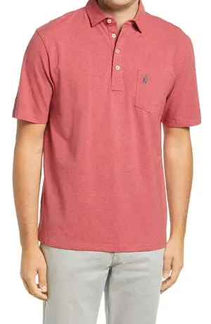 Johnnie-o Heathered Original Regular Fit Polo Malibu Red
