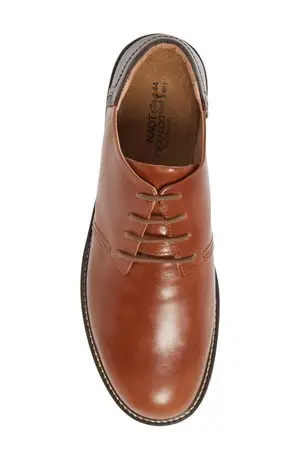Naot Plain Toe Derby With Contrast Heel - Maple Lthr/walnut/toffee