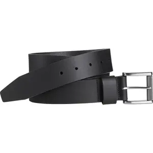 Johnston & Murphy Roller Buckle Leather Belt - Black