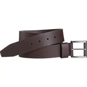 Johnston & Murphy Roller Buckle Leather Belt - Brown