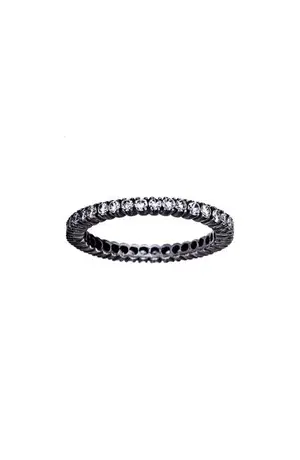 Sethi Couture Sethi Couture Prong Set Diamond Eternity Band Black Rhodium/diamond