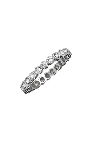 Sethi Couture Bezel Set Diamond Stack Ring - White Gold/diamond