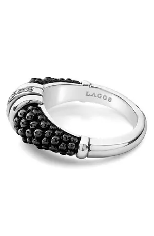 Lagos Black Caviar Diamond Ring