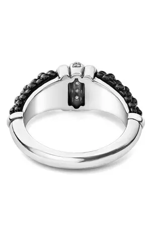 Lagos Black Caviar Diamond Ring