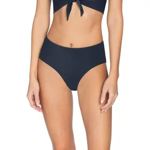 Robin Piccone Ava High Waist Bikini Bottom - Navy
