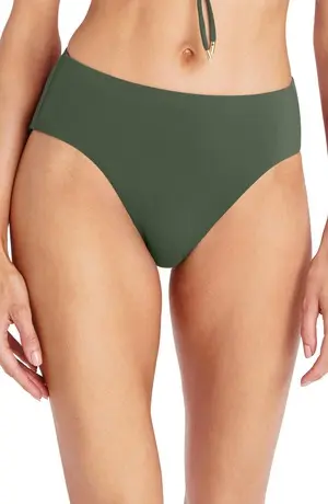 Robin Piccone Robin Piccone Ava High Waist Bikini Bottom Pine