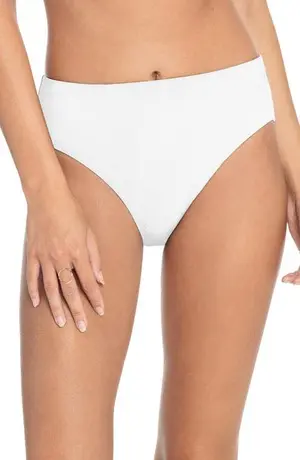 Robin Piccone Robin Piccone Ava High Waist Bikini Bottom White