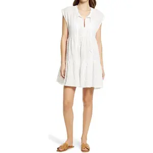 Robin Piccone Fiona Flouncy Cover-up Dress - White