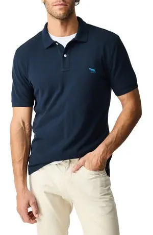 Rodd & Gunn Piqué Polo Shirt - Eclipse