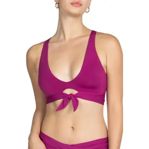 Robin Piccone Robin Piccone Ava Knot Front Bikini Top Acai