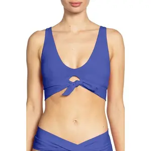 Robin Piccone Robin Piccone Ava Knot Front Bikini Top Ube