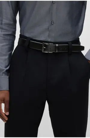BOSS Elloy Leather Belt - Blk