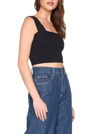 Susana Monaco Crop Tank - Black
