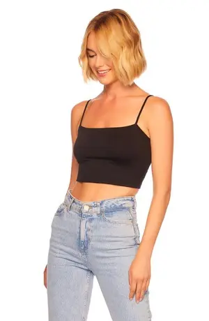 Susana Monaco Crop Tank - Black
