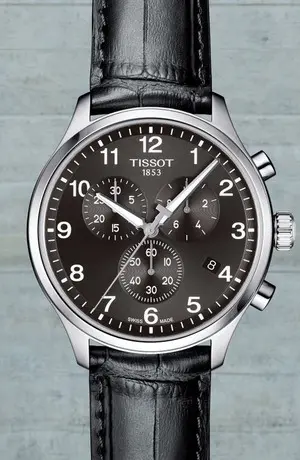 TISSOT Chrono Xl Collection Chronograph Strap Watch - Black/ Silver