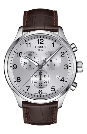 TISSOT Tissot Chrono XL Collection Chronograph Strap Watch Brown/ Silver