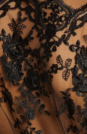 Rya Collection Darling Sheer Lace Robe - Black
