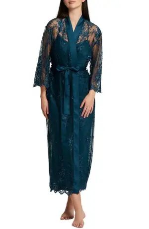 Rya Collection Darling Sheer Lace Robe Celestial Blue
