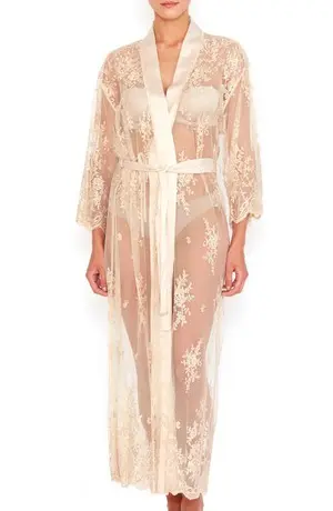 Rya Collection Darling Sheer Lace Robe Champagne