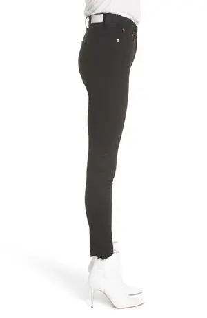 RE/DONE High Waist Stretch Ankle Jeans - Black