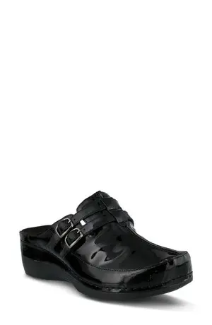 SPRING STEP SHOES Happy Clog Black Patent Leather