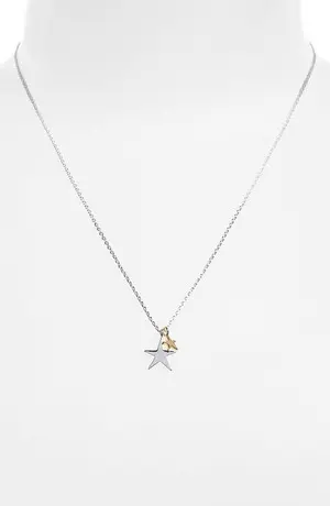 Estée Lauder Two-tone Double Star Pendant Necklace