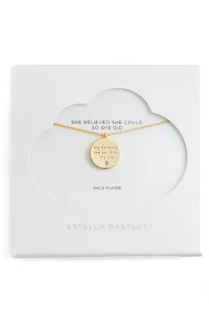 Estée Lauder Engraved Pendant Necklace