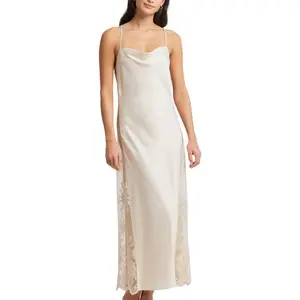 Rya Collection Satin And Lace Nightgown - Champagne