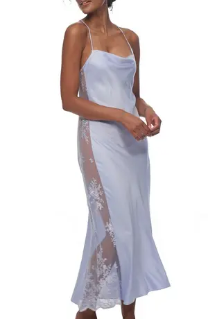 Rya Collection Darling Satin & Lace Nightgown Wisteria