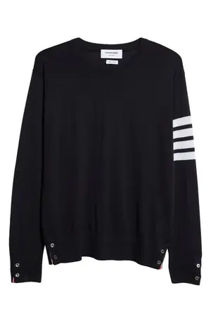 Thom Browne Merino Wool Pullover - Navy