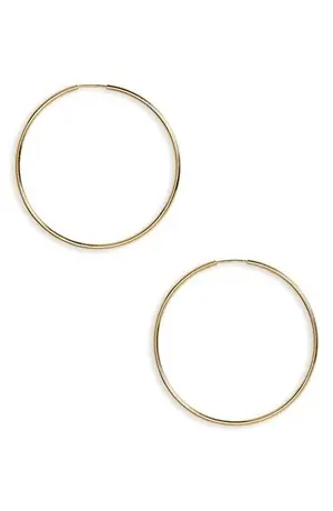 Argento Vivo Endless Hoop Earrings - Gold