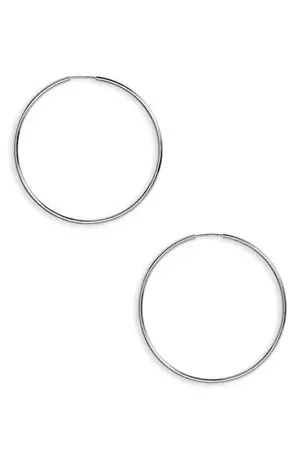 Argento Vivo Endless Hoop Earrings - Silver