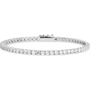 Nordstrom Cubic Zirconia Tennis Bracelet - Clear- Silver