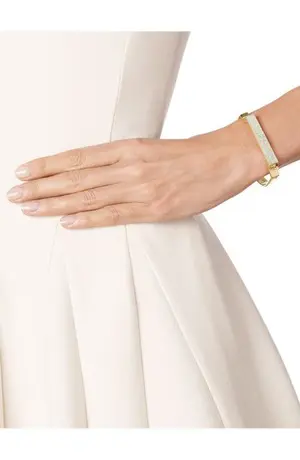 Monica Vinader Signature Diamond Bangle - Gold/ Diamond