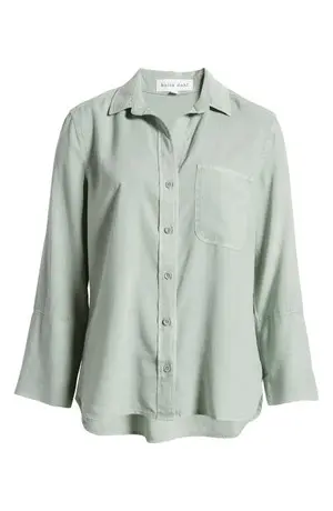 Bella Dahl Shirttail Button-up Shirt - Oasis Green