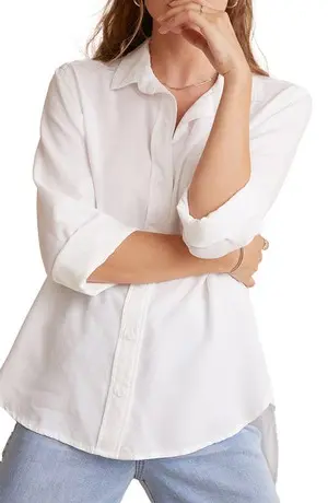 Bella Dahl Shirttail Button-up Shirt - White