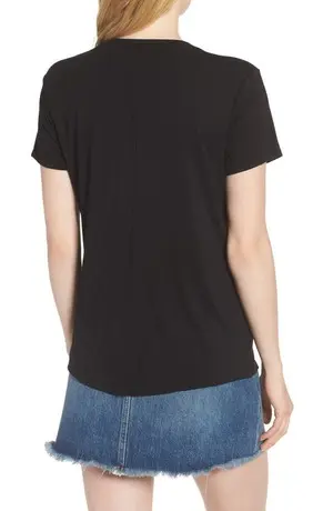 Splendid Sloane Scoop Neck T-shirt - Black