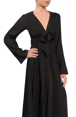 EVERYDAY RITUAL Diane Cotton Duster Robe - Black