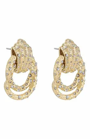Ettika Crystal Knot Drop Earrings