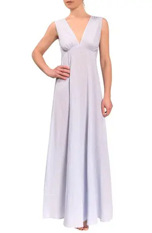 EVERYDAY RITUAL Amelia Long Nightgown Blue