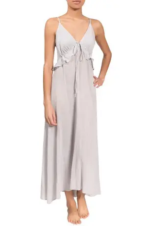 EVERYDAY RITUAL Ruffle Empire Waist Nightgown - Mist