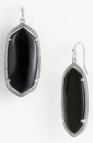 Kendra Scott Kendra Scott Elle Drop Earrings Black/ Silver