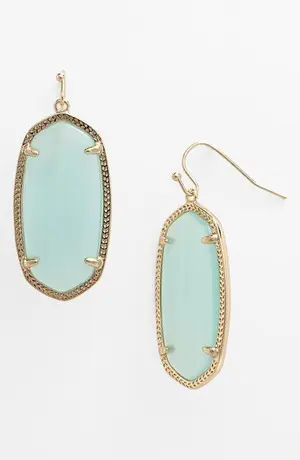 Kendra Scott Kendra Scott Elle Drop Earrings Chalcedony/ Gold
