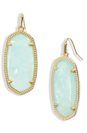 Kendra Scott Kendra Scott Elle Drop Earrings Gold Iridescent Mint