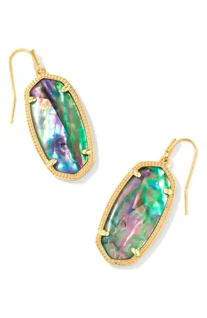 Kendra Scott Kendra Scott Elle Drop Earrings Gold Lilac Abalone